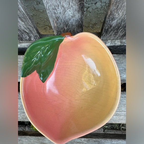 Other | Vtg Block Molde Peach Bowl Barbara Eigen Portugal Peaches Small Fruit 6 | Poshmark